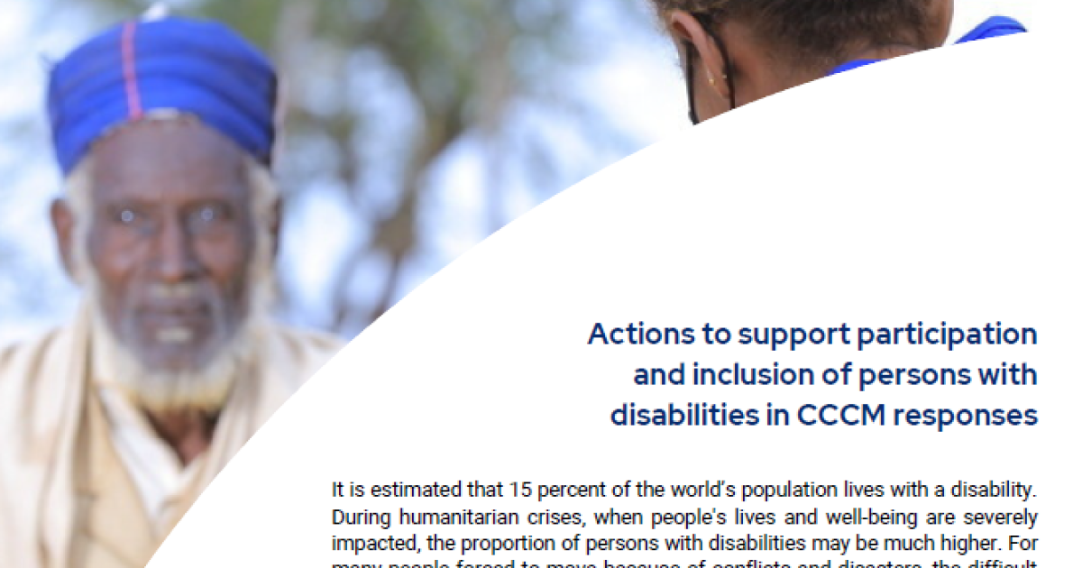 Disability Inclusion in CCCM Toolbox 2023 | CCCM Cluster