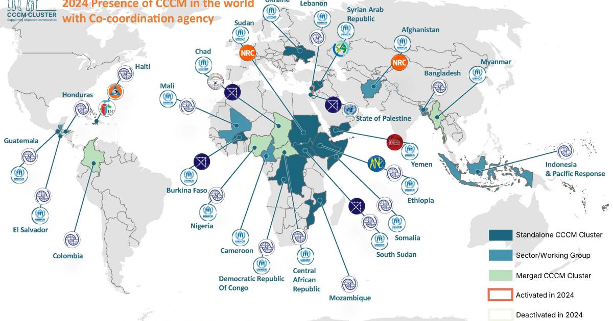 2024 Presence of CCCM in the world with co-coordination agency ...